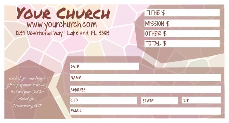 Tithe and offering envelopes for church|Our Church Press