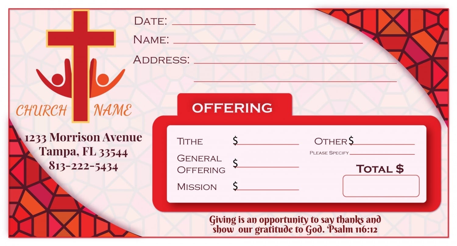 Modern Church Envelope Design | Tithe Envelopes Personalized