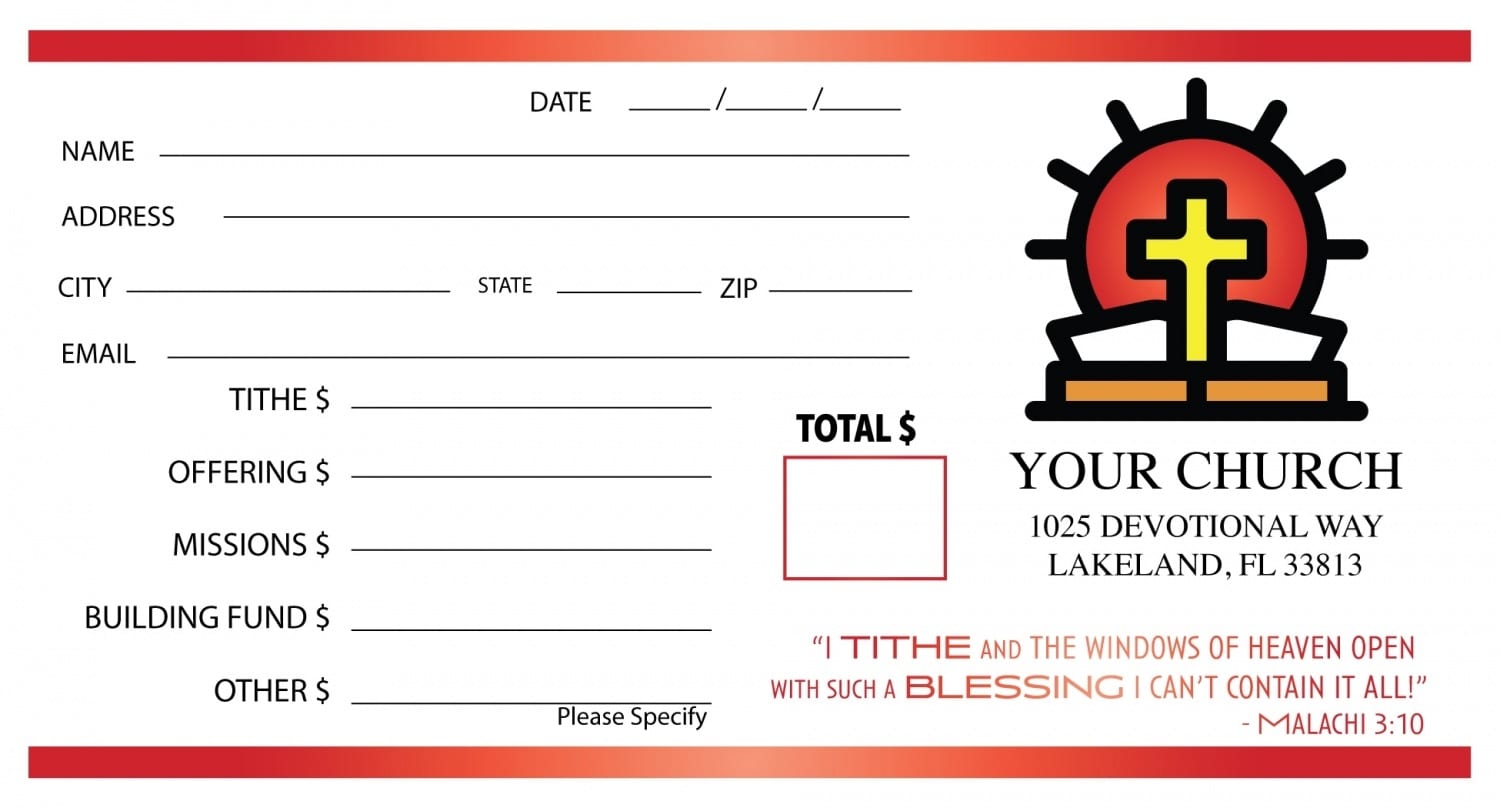 Tithe and offering envelopes for church|Our Church Press