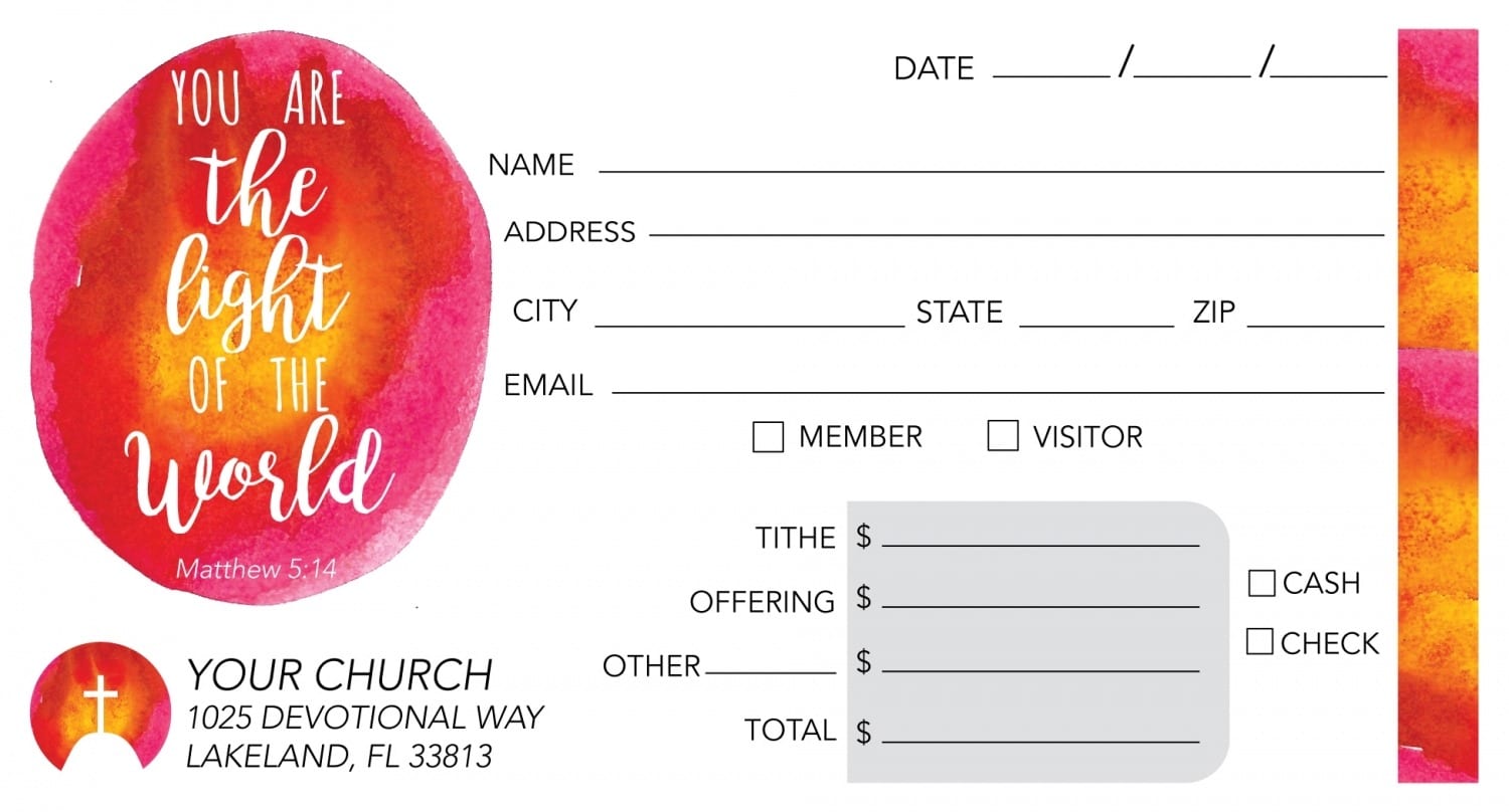 Modern Church Envelope Design | Tithe Envelopes Personalized