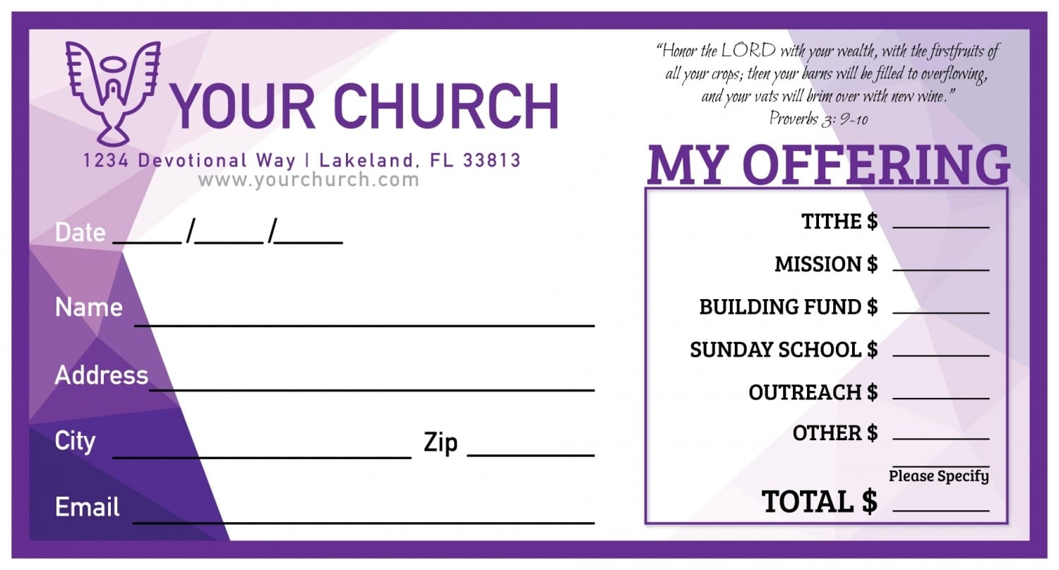 Modern Church Envelope Design | Tithe Envelopes Personalized