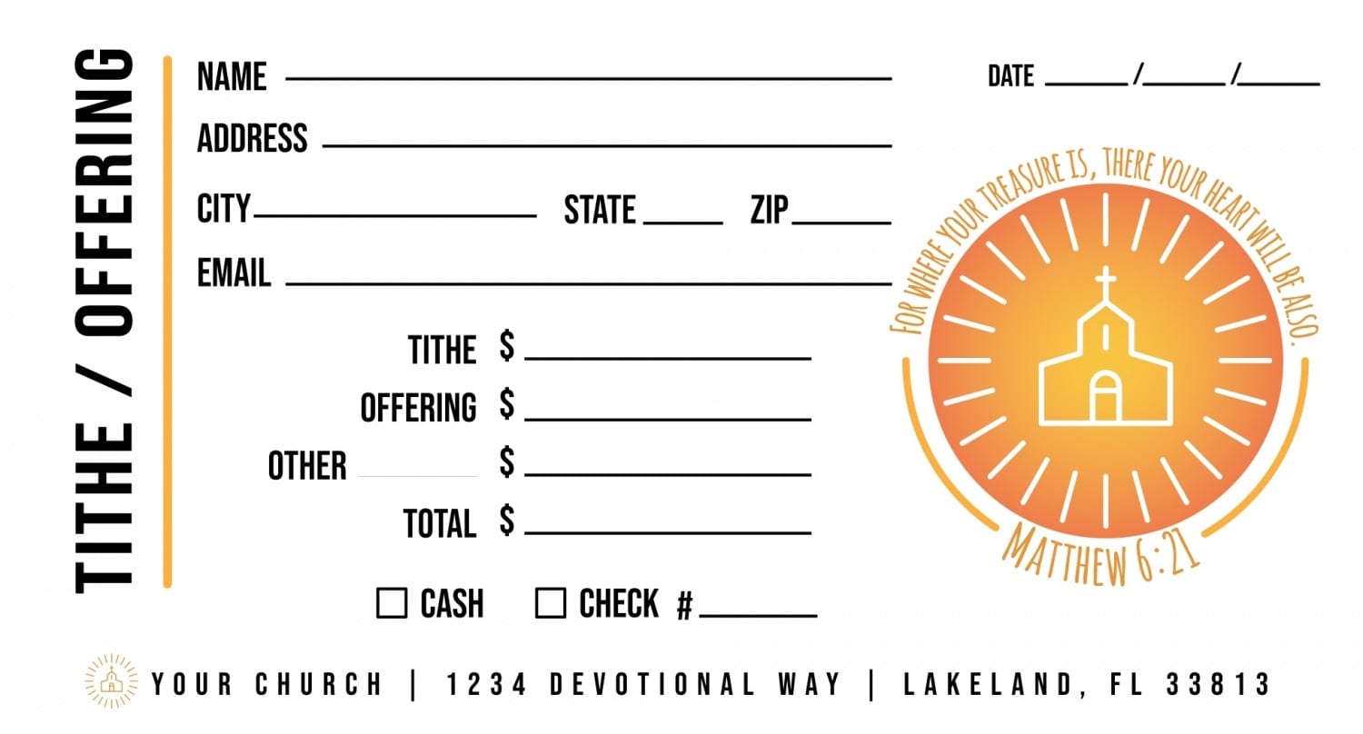 Modern Church Envelope Design | Tithe Envelopes Personalized
