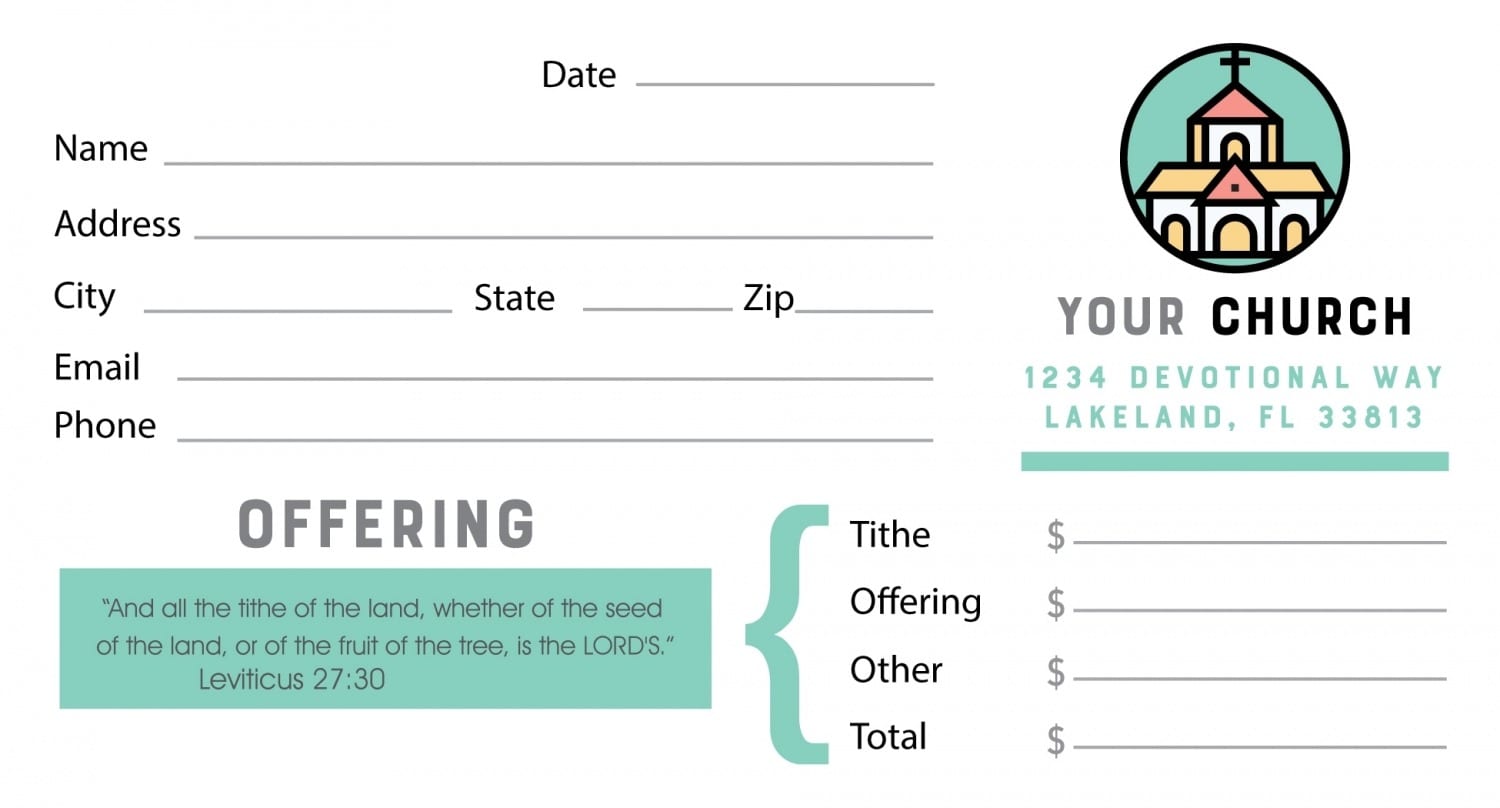 Modern Church Envelope Design | Tithe Envelopes Personalized